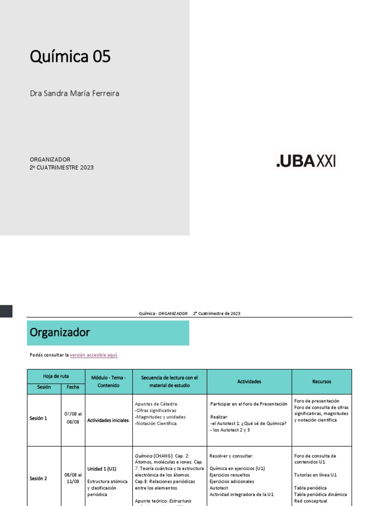 Química 05 - Organizador 2C23 | PDF | Moléculas | Química