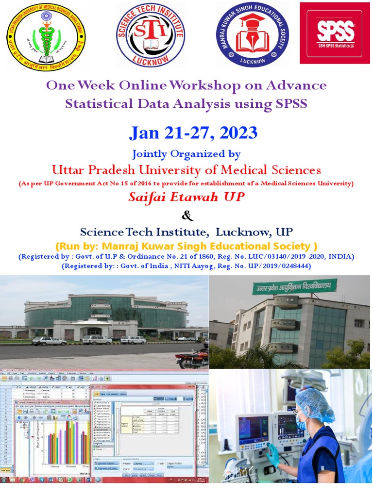 Brochure - Online Workshop On Advance Statistical Data Analysis Using SPSS - Jan - 21-27 - 2023 ...