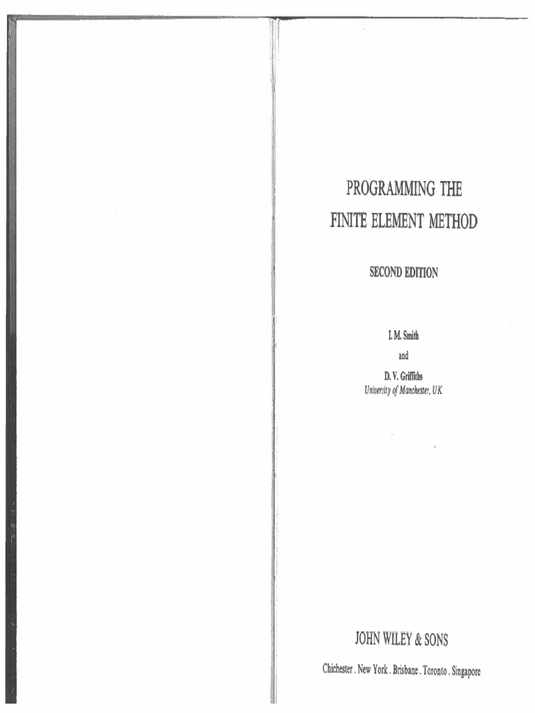 Programming The Finite Element Method | PDF