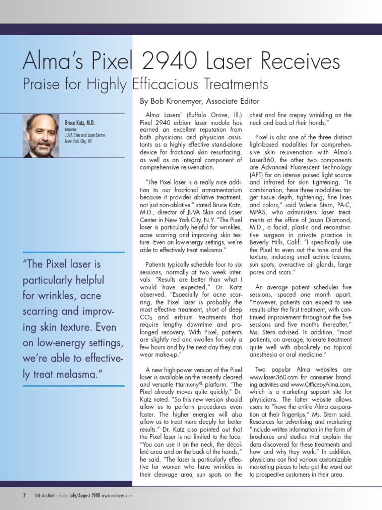 Katz - 2008 - Alma Pixel 2940 Laser | PDF | Clinical Medicine | Medical Specialties