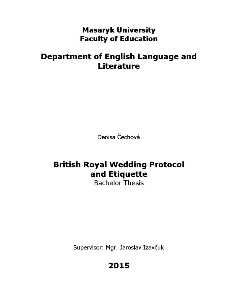 British Royal Wedding Protocol Explained | PDF | Etiquette | Monarchy ...