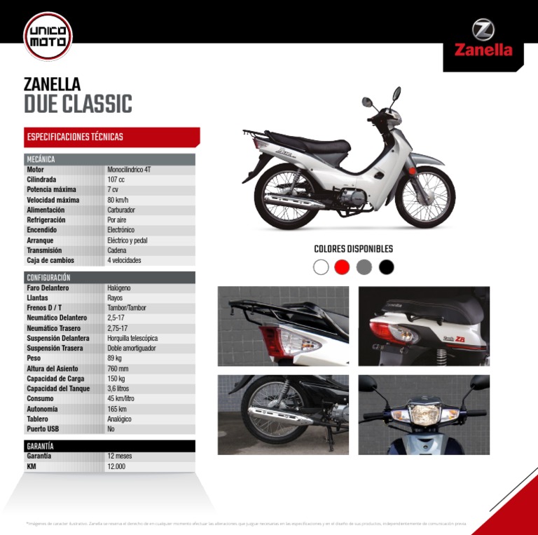 ZANELLA Due110rtlassic | PDF