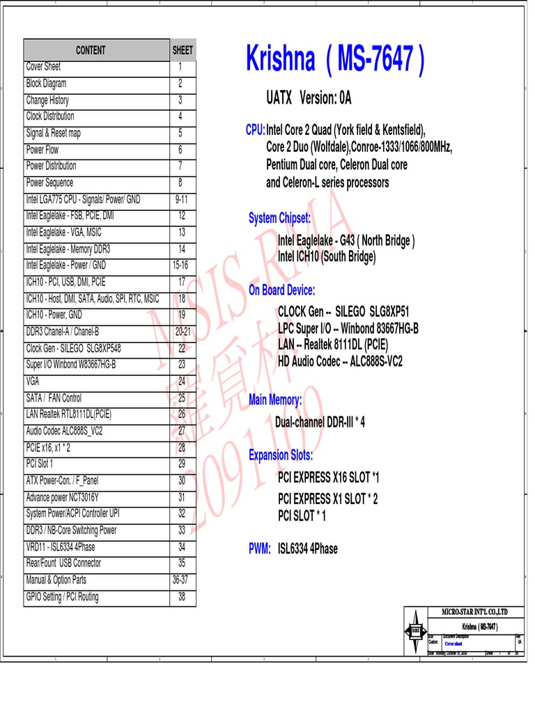 Msis-Rma 羅覓林 2091109: Krishna (MS-7647) | PDF | Computer Hardware ...