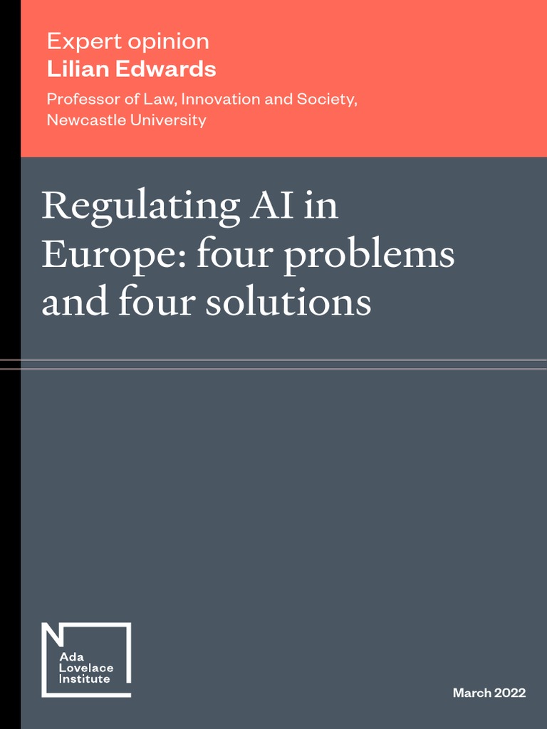 Regulating AI in Europe Four Problems and Four Solutions 1664538994 | PDF | Artificial ...