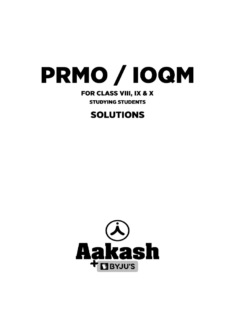 PRMO Solution | PDF
