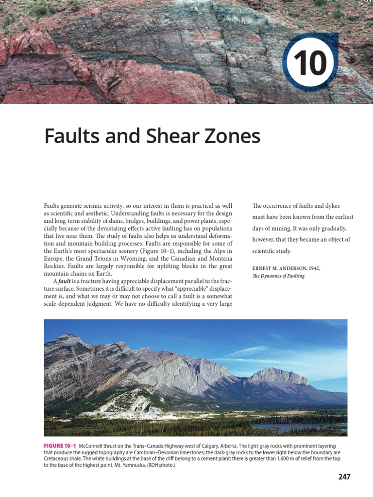 10 Faults and Shear Zones | PDF | Fault (Geology) | Geology