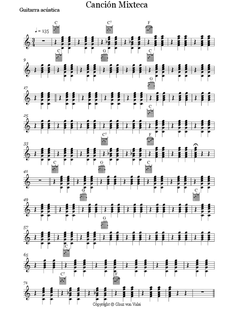 Canción Mixteca - Armonia | PDF