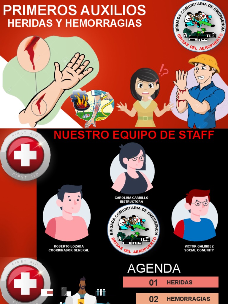 Clase-4-Heridas y Hemorragias - Primeros Auxilios | PDF | Quemar | Piel