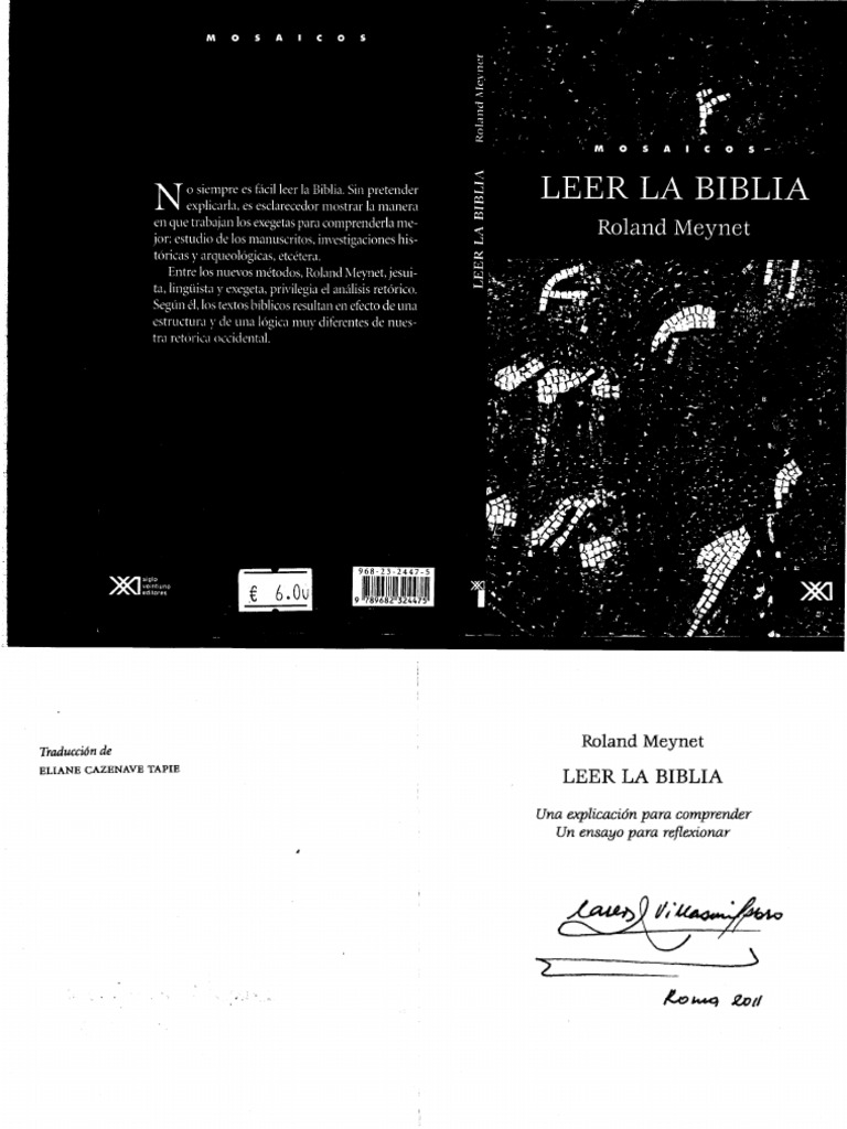 Leer La Biblia. Roland Meynet | PDF | Biblia | Traducciones