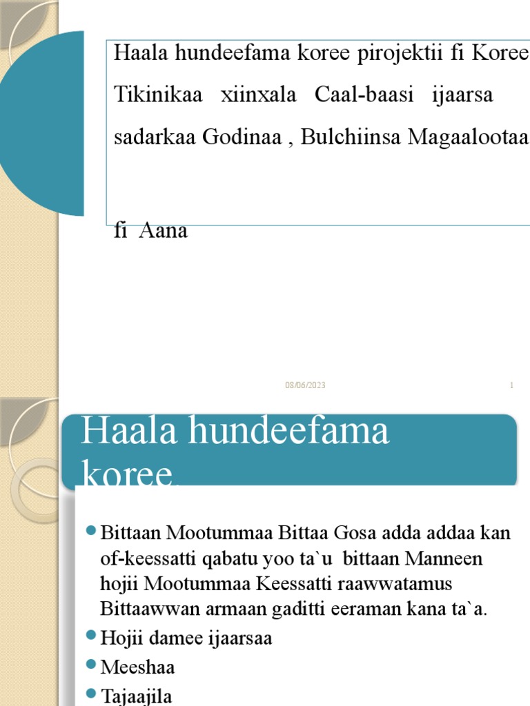 Leenjii Koree Pirojeektii | PDF