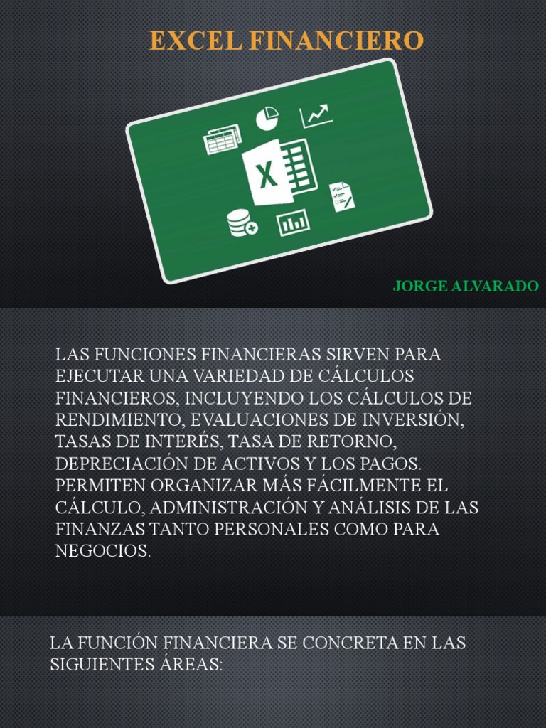 Funciones Financieras en Excel | PDF | Estado financiero | Contabilidad