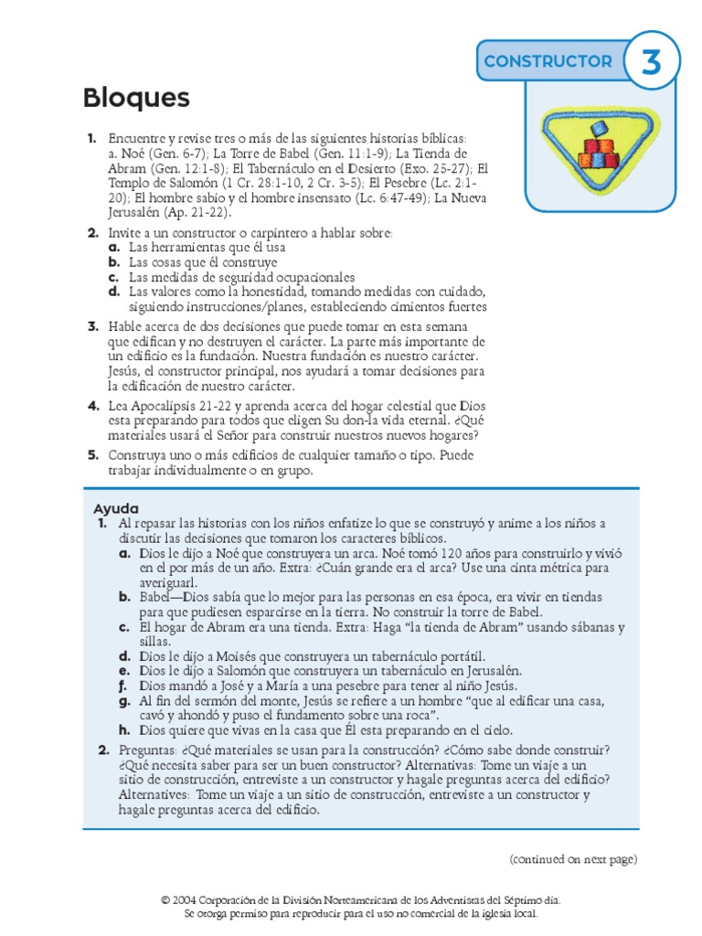 Especialidad Bloques | PDF