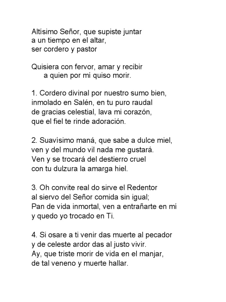 Altísimo Señor | PDF