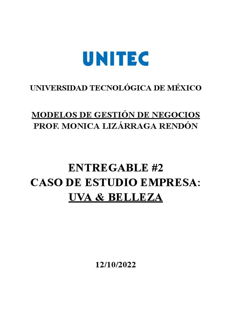 Entregable 2 Modelos de Gestion de Negocios | PDF | Business | Marketing