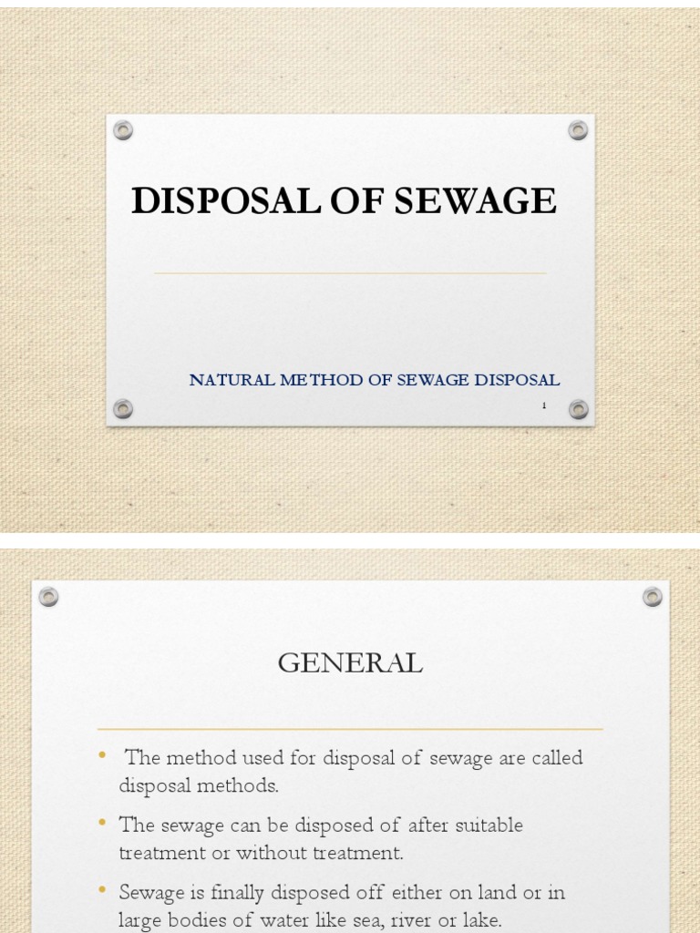 Sewage Disposal Methods Guide | PDF | Sewage Treatment | Water