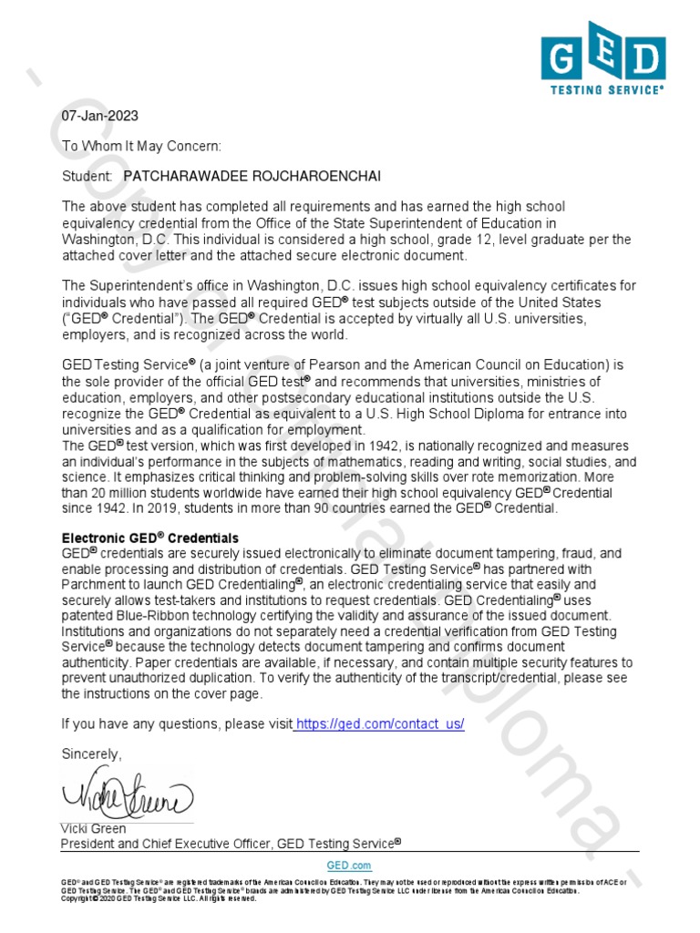 GED Diploma | PDF | General Educational Development