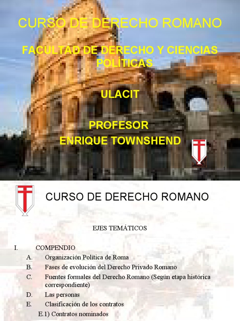 Introducción al Derecho Romano | PDF | Roma antigua | Ley romana