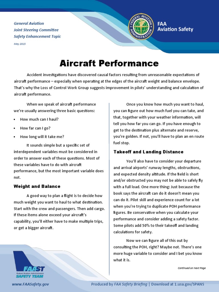 Aircraft Performance | PDF | Takeoff | Aircraft