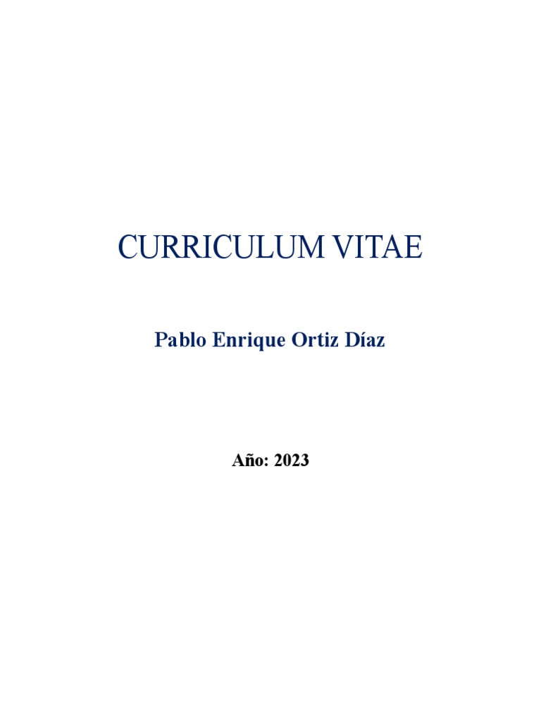 Curriculum Pablo Enrrique | PDF | Tarjeta de débito | Bancos