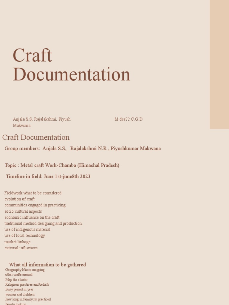 Craft Documentation | PDF | Metals