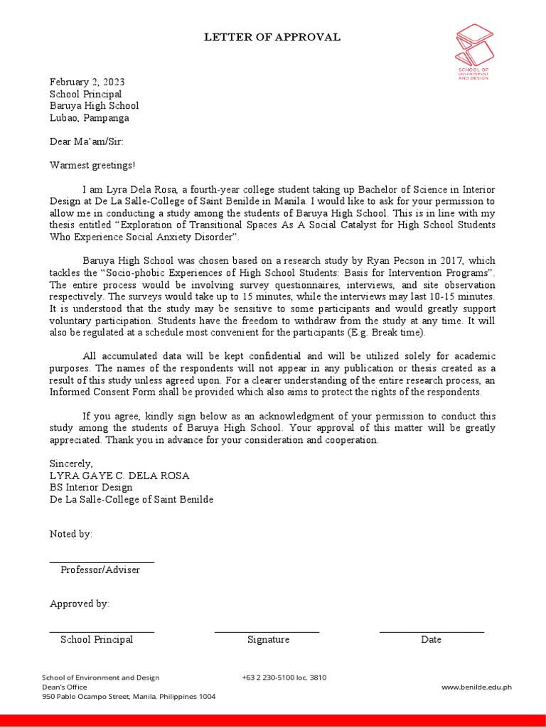 APPROVAL LETTERS(FINAL)-PROPOSL | PDF | Social Anxiety Disorder ...