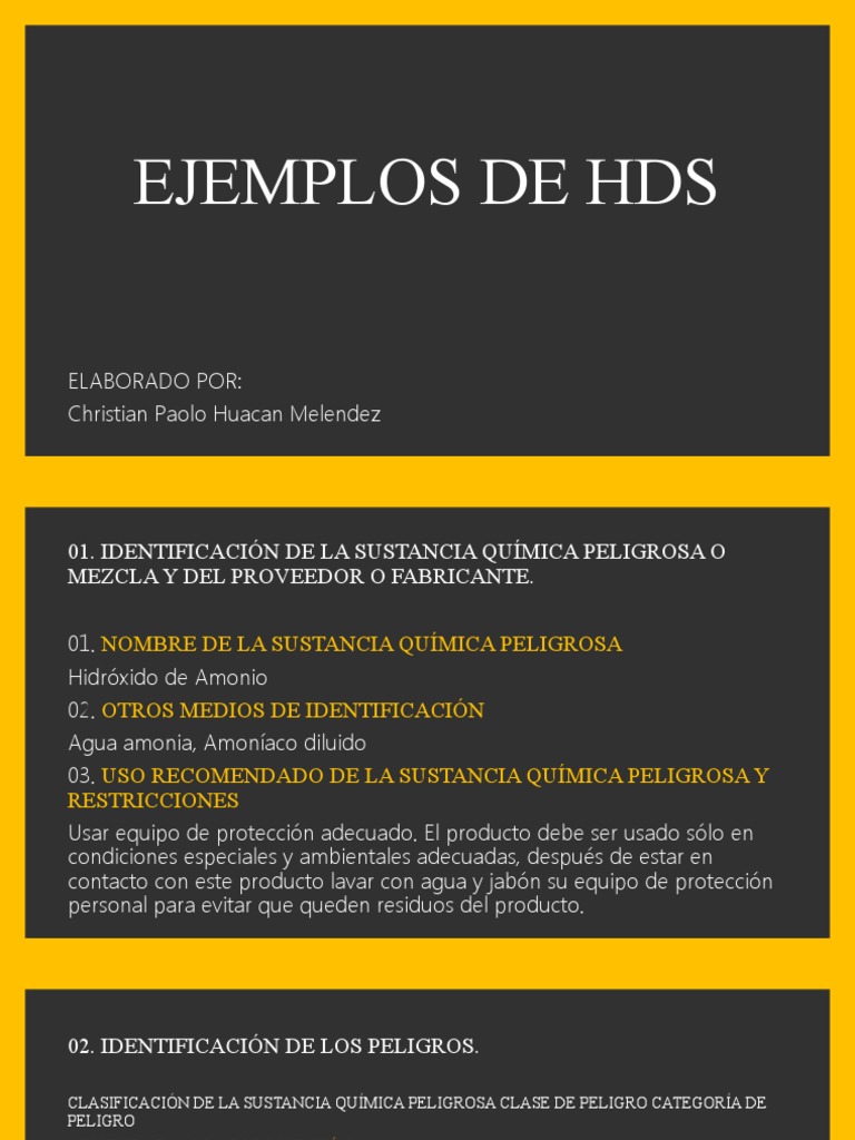 Ejemplos de Hds | PDF | Oxígeno | Combustión