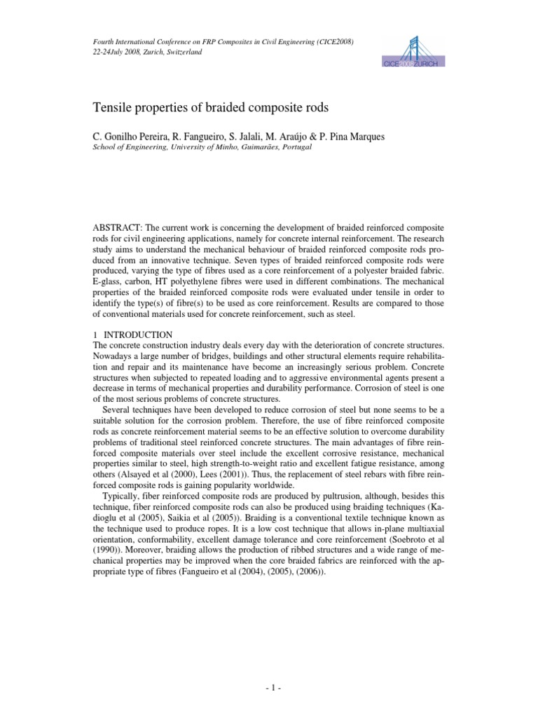 Tensile Properties of Braided Composite Rods | PDF | Composite Material ...