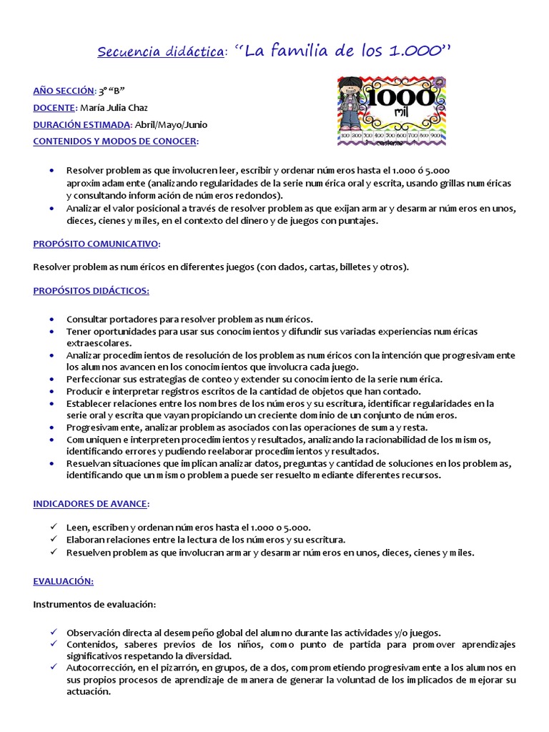 Sec-La Familia Del 1000-100 y 10 | PDF
