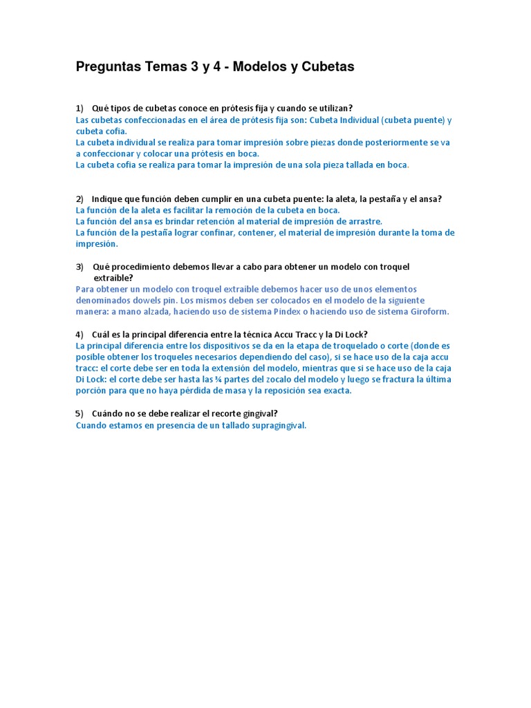 Respuestas Temas 3 y 4 | PDF