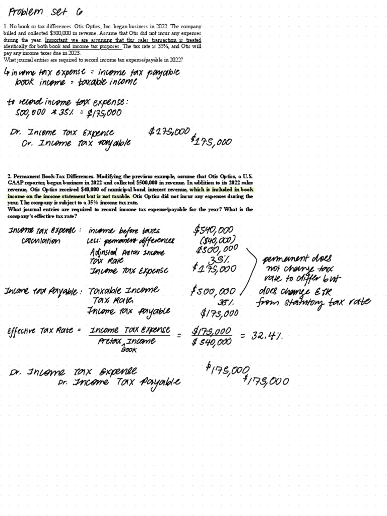 Problem Set 6 | Download Free PDF | Tax Expense | Expense Problem Set 6 | Download Free PDF | Tax Expense | Expense