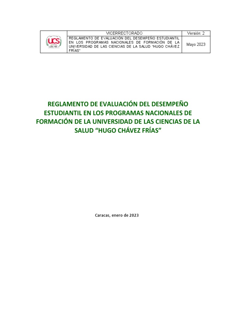 REGLAMENTO DE EVALUACION 08junio23 | PDF | Evaluación | Plan de estudios