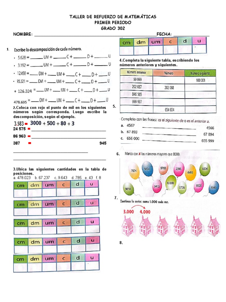 Talleres de Refuerzo de Matemáticas | PDF | Matemáticas | Matemática ...