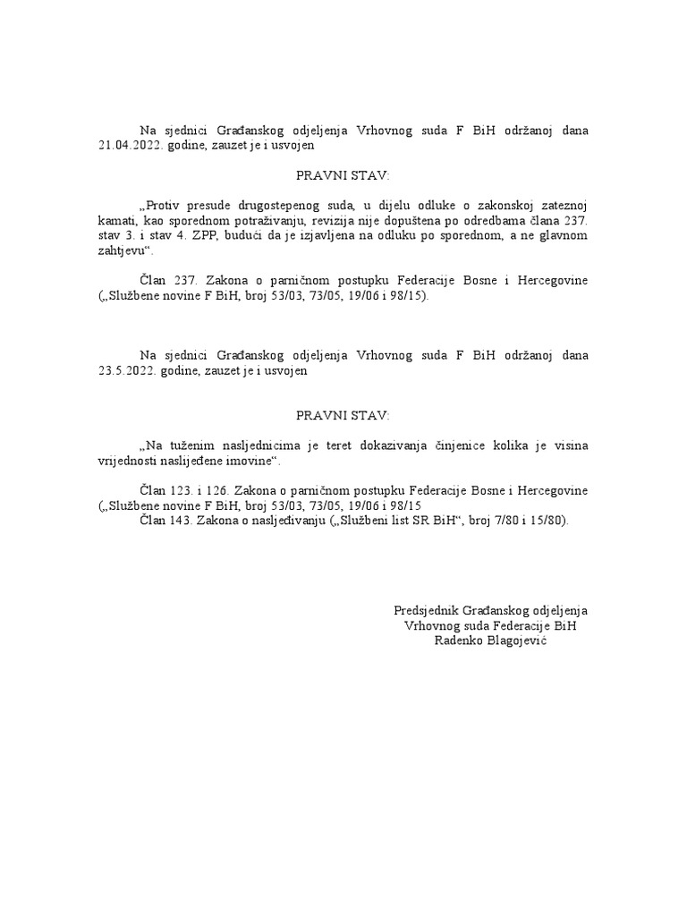 Pravni Stavovi | PDF