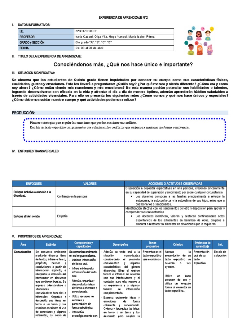 EXPERIENCIA - DE - APRENDIZAJE - N°02 - 5to | PDF | Números | Exponenciación