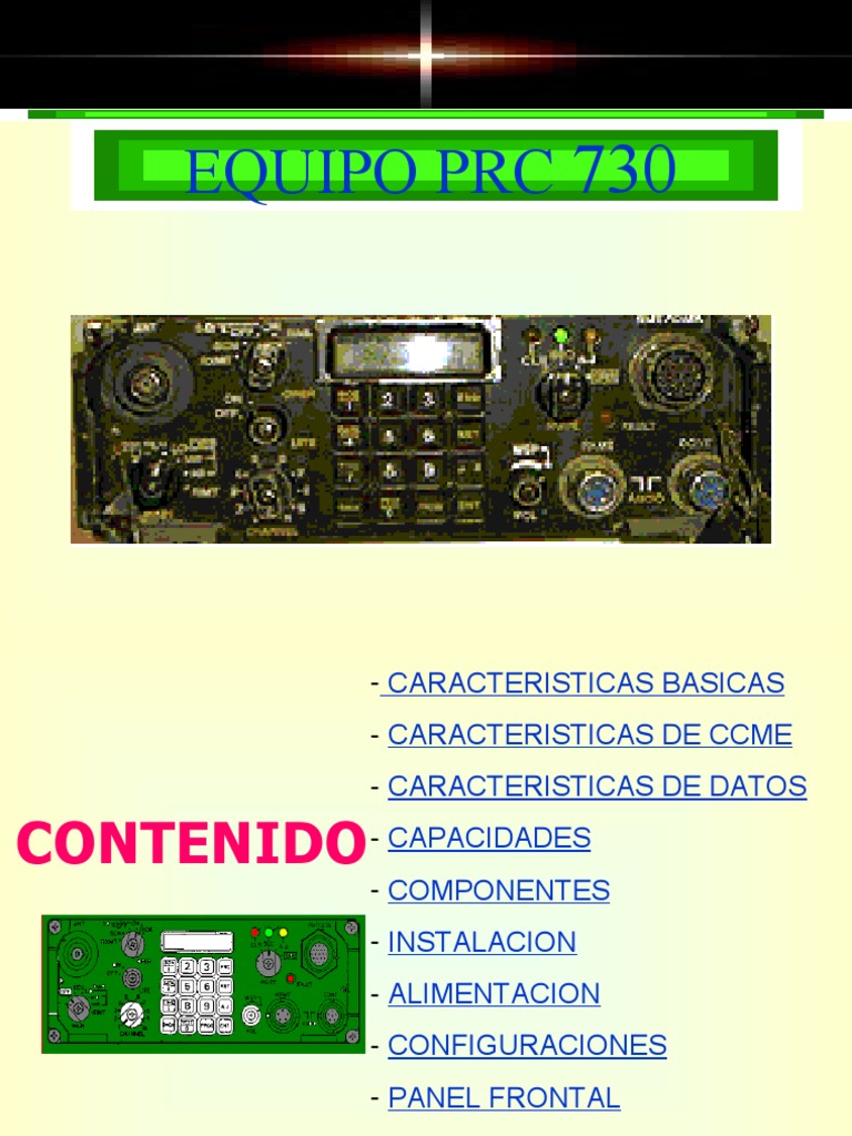 Características del Radio PRC-730 | PDF | Contraseña | Telecomunicaciones