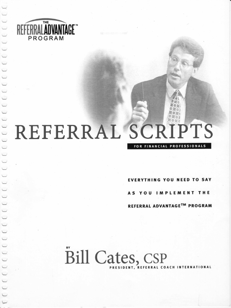 Referral Scripts For Financial Professionals | PDF