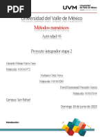 A2 Metodos Numericos UVM | PDF | Análisis numérico | Algoritmos