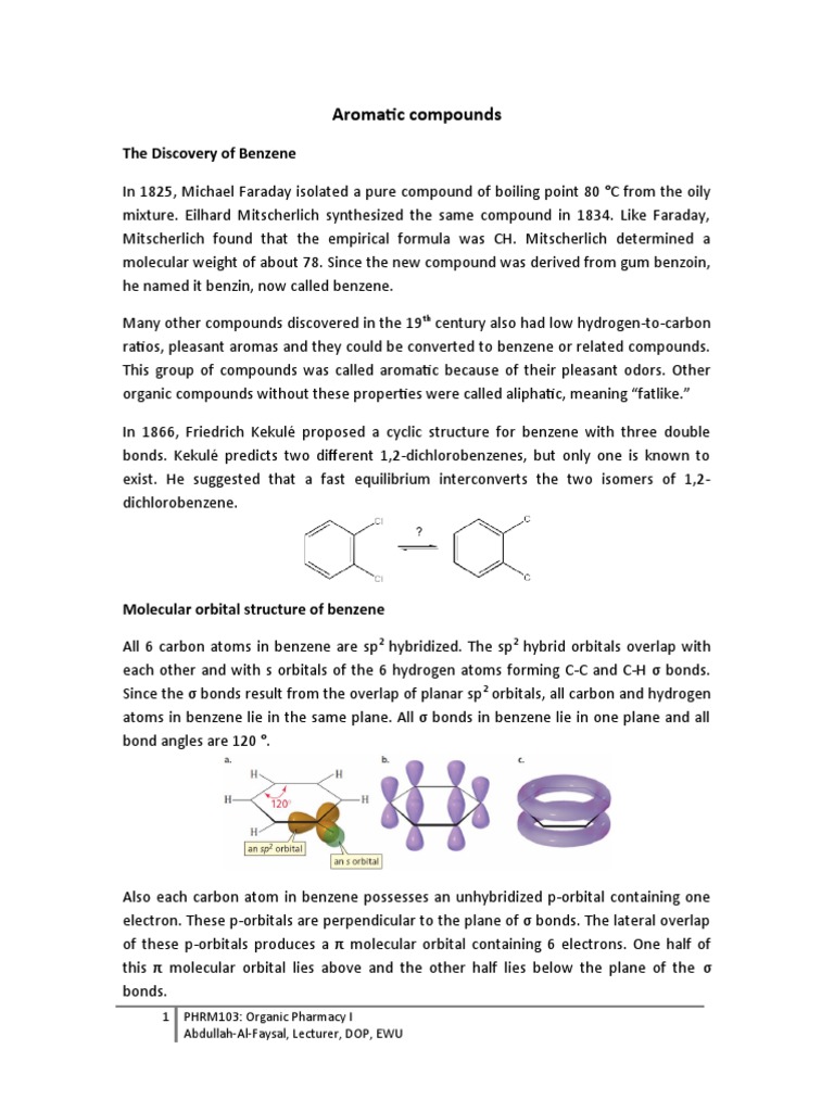 Aromatic Compounds | PDF | Aromaticity | Chemical Reactions