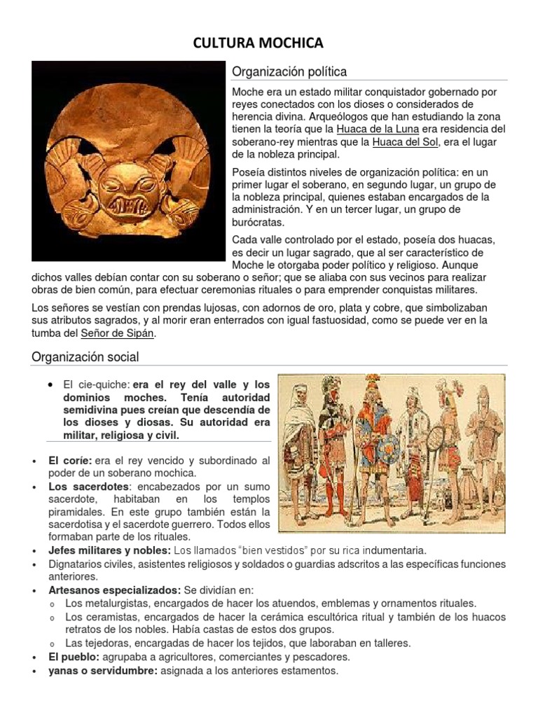 Imprimir Cultura Mochica | PDF