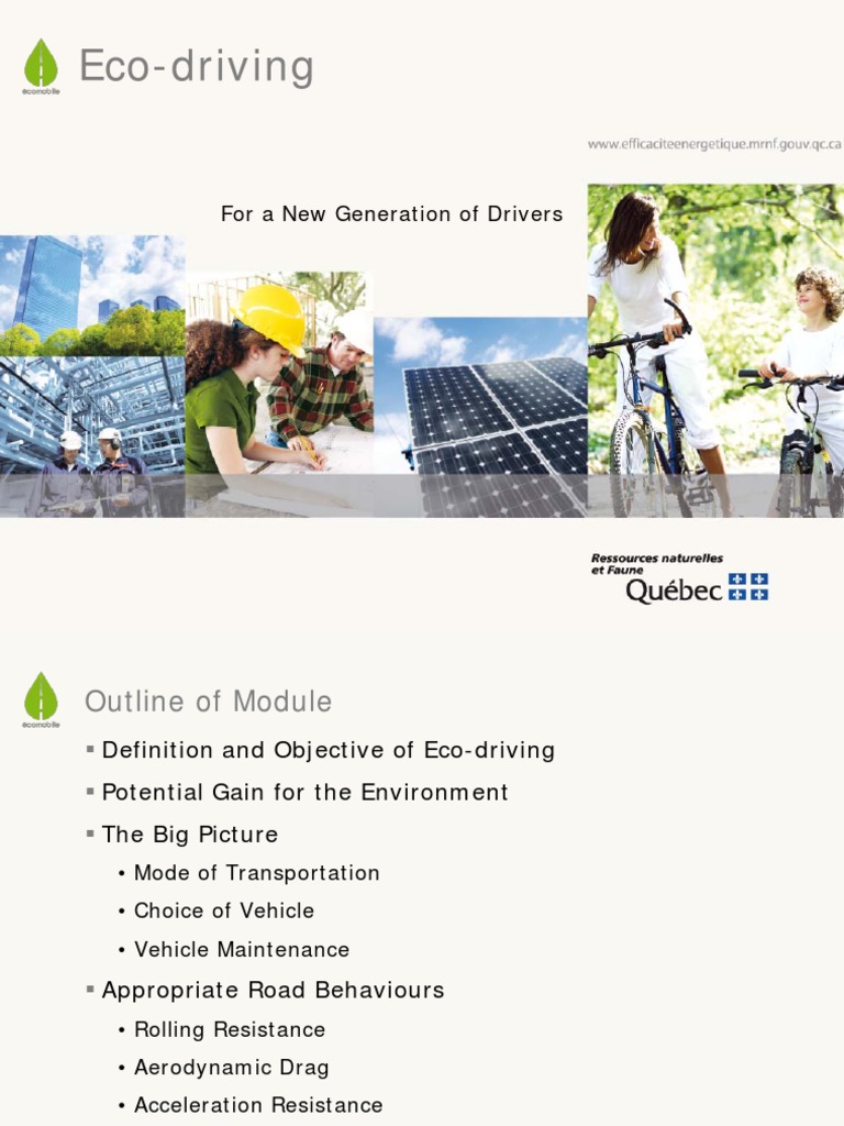 Eco-Driving: Strategies for Safer Travel | PDF