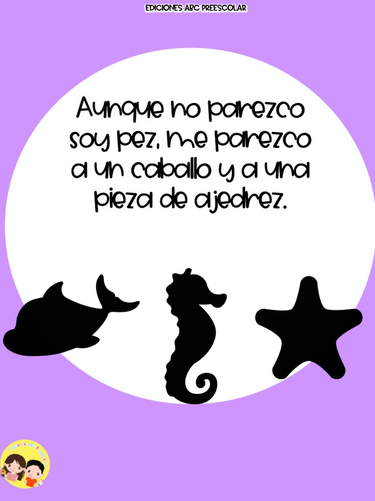 Adivinanzas de Animales Marinos para Niños | PDF