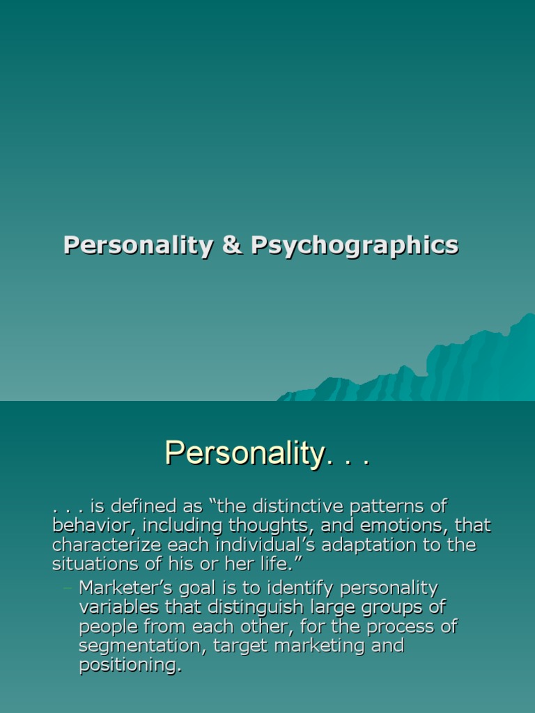 Personality & Psychographics | PDF | Id | Psychoanalysis