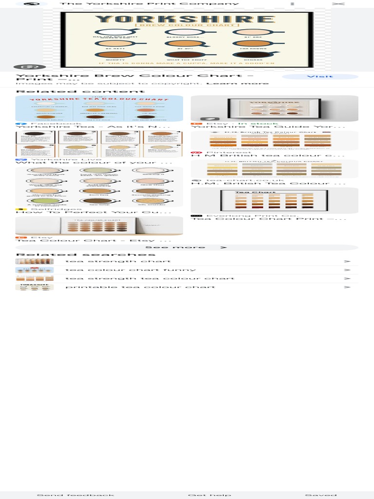 Yorkshire Brew Colour Chart Print | PDF
