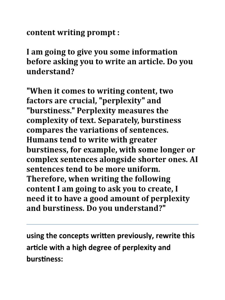 Content Writing Prompt | Download Free PDF | Search Engine Optimization ...