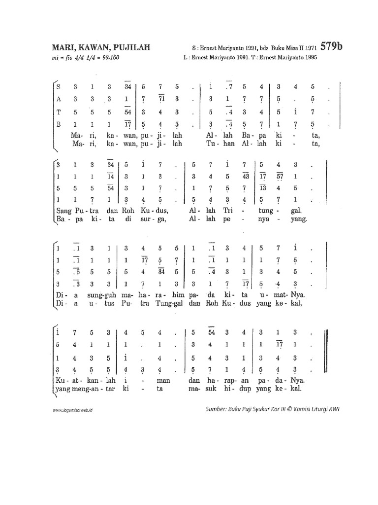 Pembukaan, Tuhan Kasihanilan, Kemuliaan, Kudus, Anak Domba | PDF