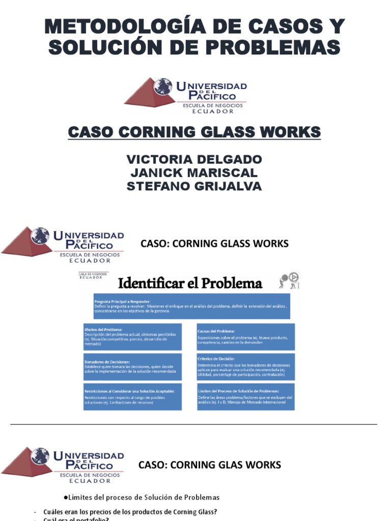 Metologia de Casos y Solucion de Problemas - Corning Glass Works ... Metologia de Casos y Solucion de Problemas - Corning Glass Works ...