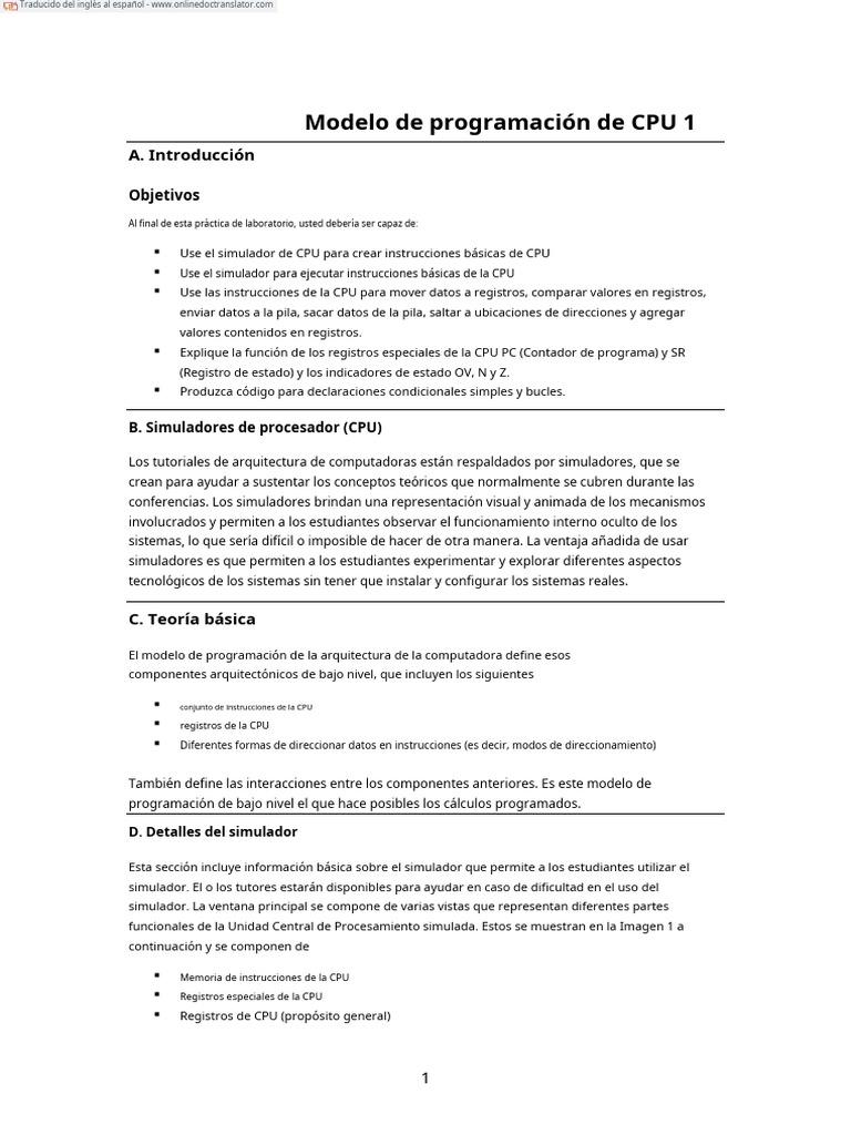 Programming-Model-1tutorial en Es | Descargar gratis PDF | Unidad Central de procesamiento ...