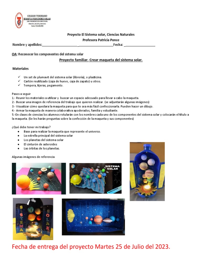 Pasos Del Proyecto Del Sistema Solar Cómo Hacer Un Lapbook Del