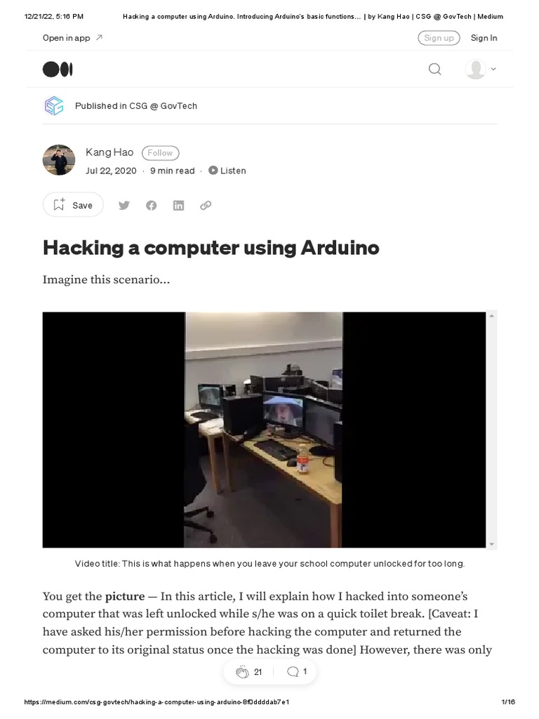 Hacking A Computer Using Arduino Pdf Arduino Information Technology 2806