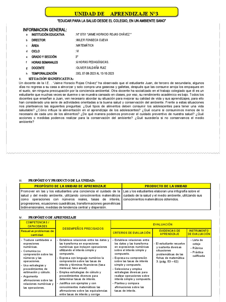 UNIDAD #III - 3ER GRADO-Matemática | PDF | Evaluación | Geometría